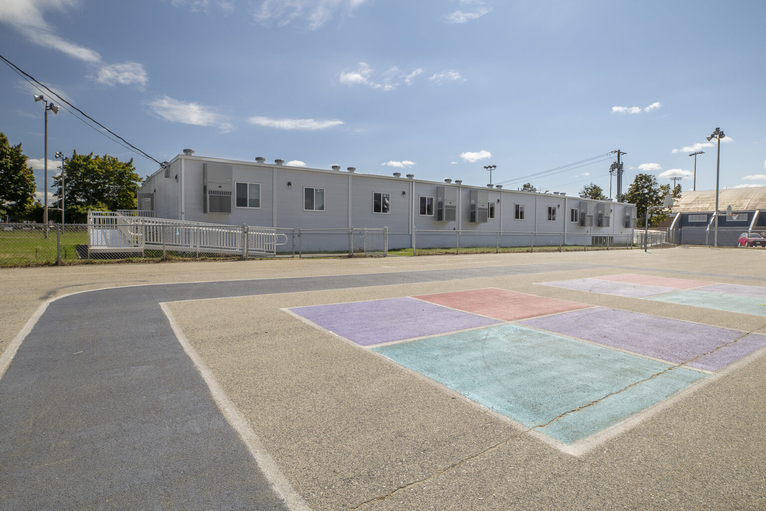 72-Unit 60,000 sq ft Modular Classroom Swing Space | Manchester NH